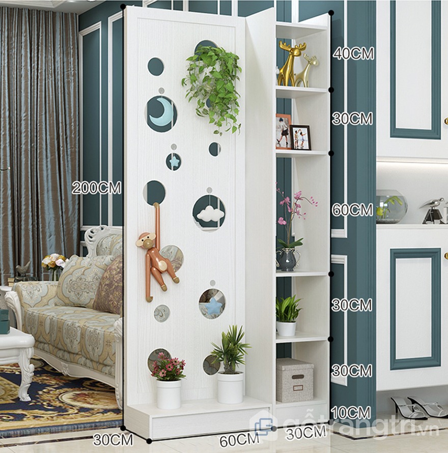 Vách Ngăn Gỗ CNC thiết kế tối giản HOT nhất 2019 GHO-552