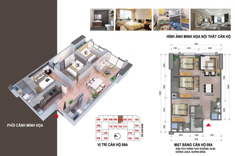 Thiết kế nội thất căn hộ Eco Lake View 85m2 – nhà chị Hạnh