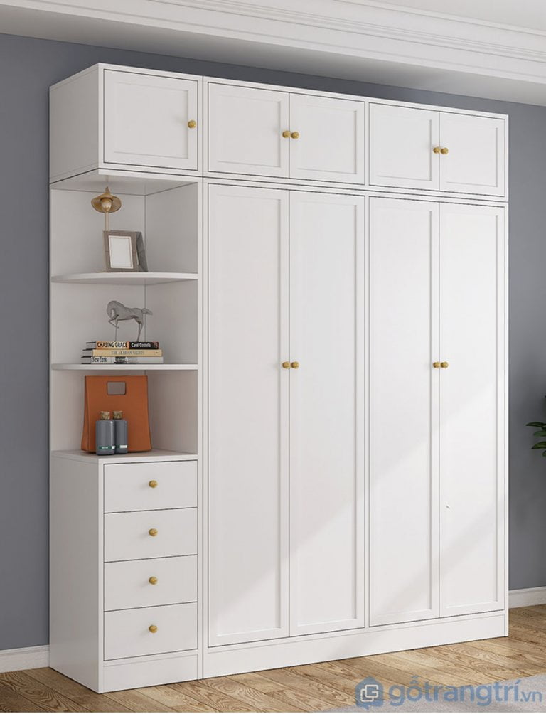 Tủ quần áo gỗ công nghiệp tự nhiên thiết kế hiện đại nhã nhặn GHS-51265