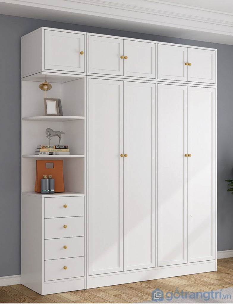 Tủ quần áo gỗ công nghiệp tự nhiên thiết kế hiện đại nhã nhặn GHS-51265