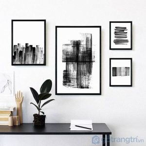 Khám phá những bức tranh nghệ thuật trừu tượng trắng đen đẹp