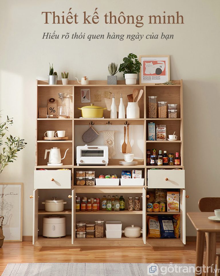 Tủ bếp hiện đại bằng gỗ công nghiệp cao cấp GHS-9214