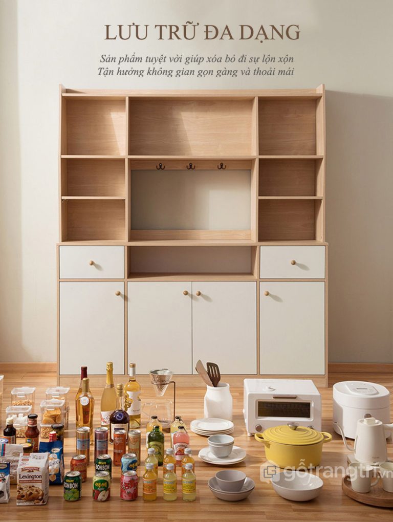 Tủ bếp hiện đại bằng gỗ công nghiệp cao cấp GHS-9214