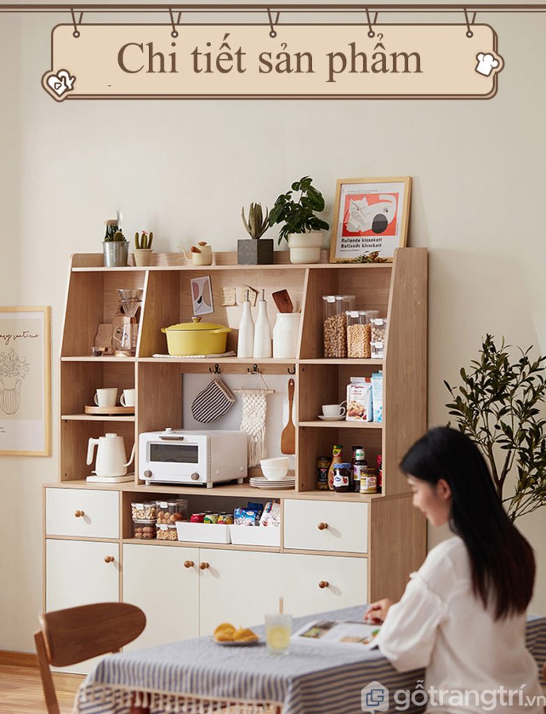 Tủ bếp hiện đại bằng gỗ công nghiệp cao cấp GHS-9214