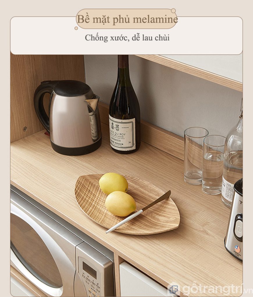 Tủ bếp hiện đại bằng gỗ công nghiệp cao cấp GHS-9214