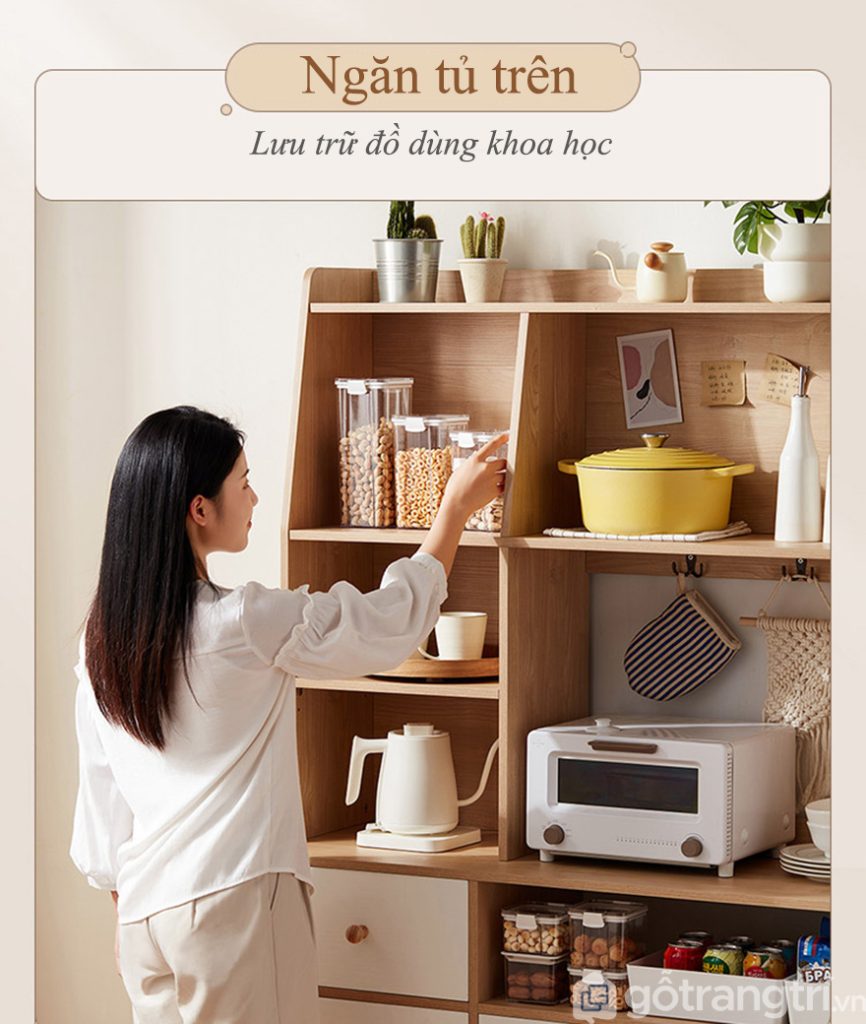 Tủ bếp hiện đại bằng gỗ công nghiệp cao cấp GHS-9214