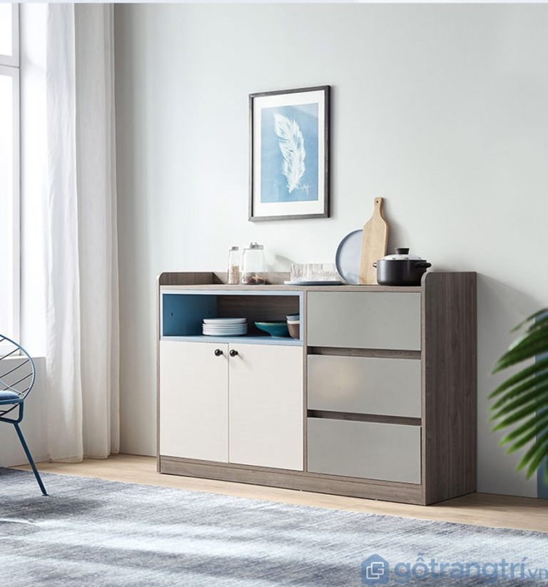 Tủ trang trí gỗ công nghiệp MDF phối màu cá tính GHS-51826