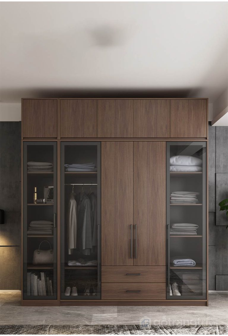 Tủ quần áo cánh kính thiết kế ấn tượng GHS-51907