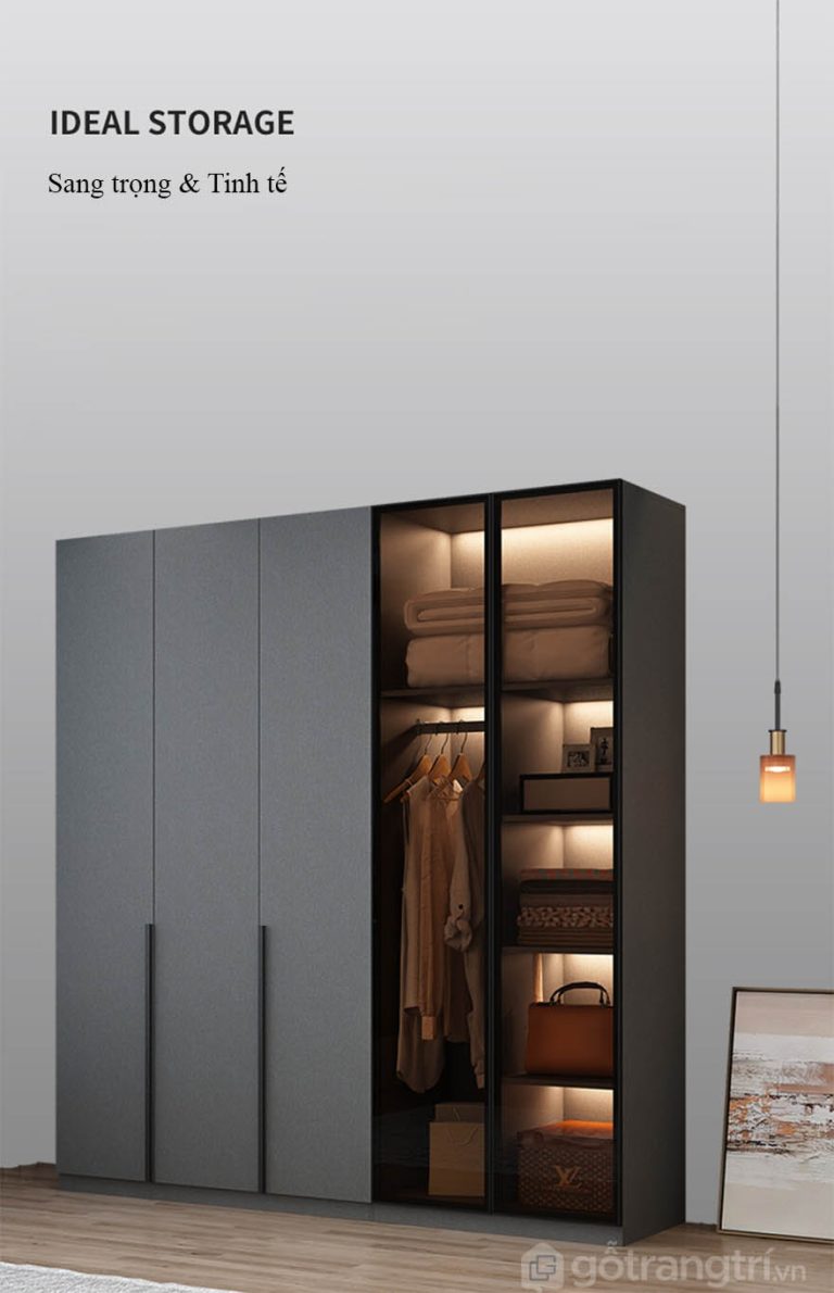 Tủ quần áo đẹp, thiết kế tối giản GHS-51909
