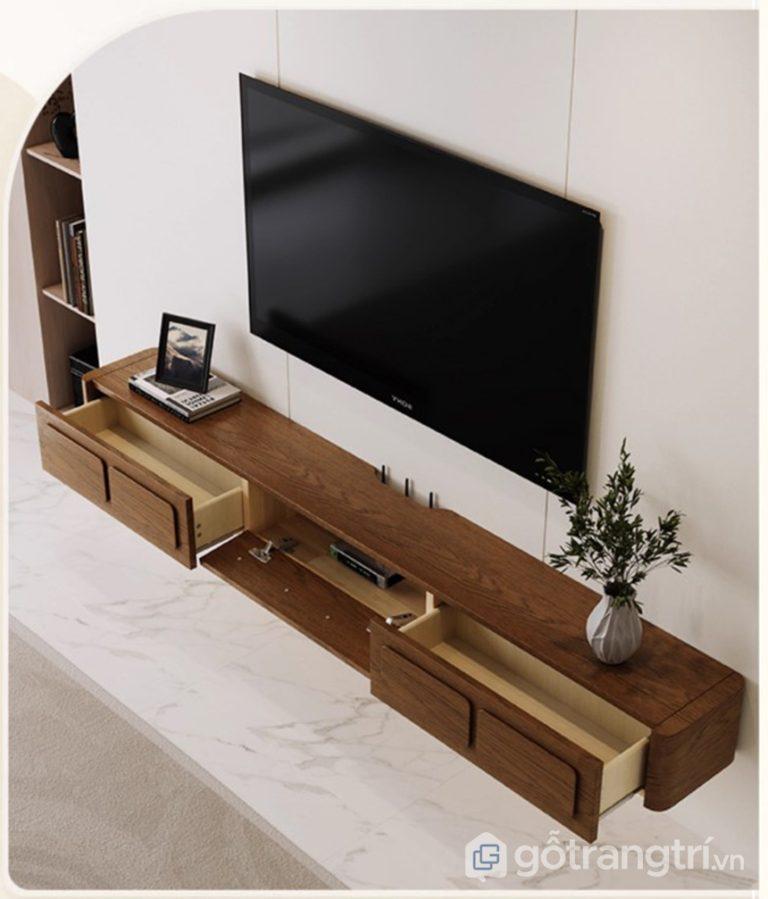 Mẫu kệ ti vi gỗ tự nhiên sồi GHS-3597