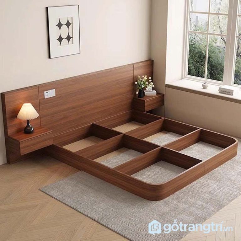 Giường ngủ bệt có tab đầu giường – Thiết kế hiện đại, tối giản đẳng cấp ...