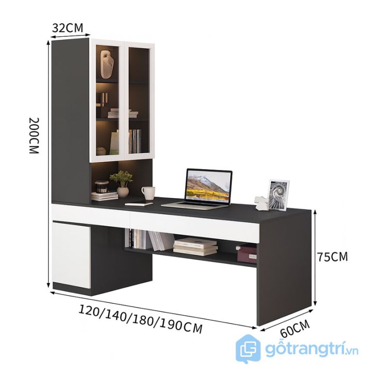 Bàn học cho 2 người hiện đại, tiện nghi GHS-41611 - Gỗ Trang Trí